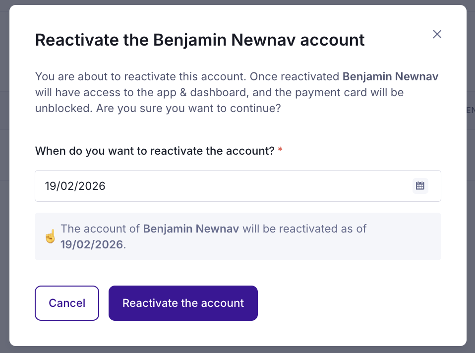 How to reactivate an employee? – MOVE